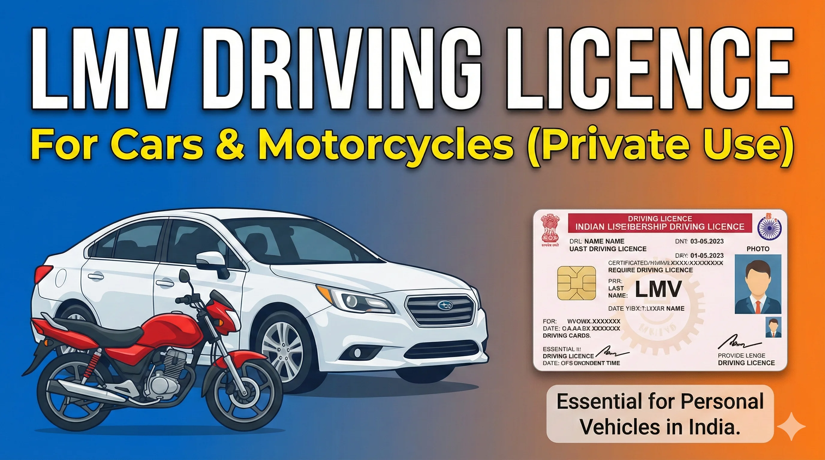 LMV Driving Licence: Apply Online, Fees, Full Form, Status & Renewal